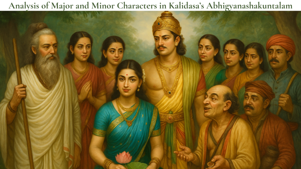 Major and minor characters in Abhigyanashakuntalam
